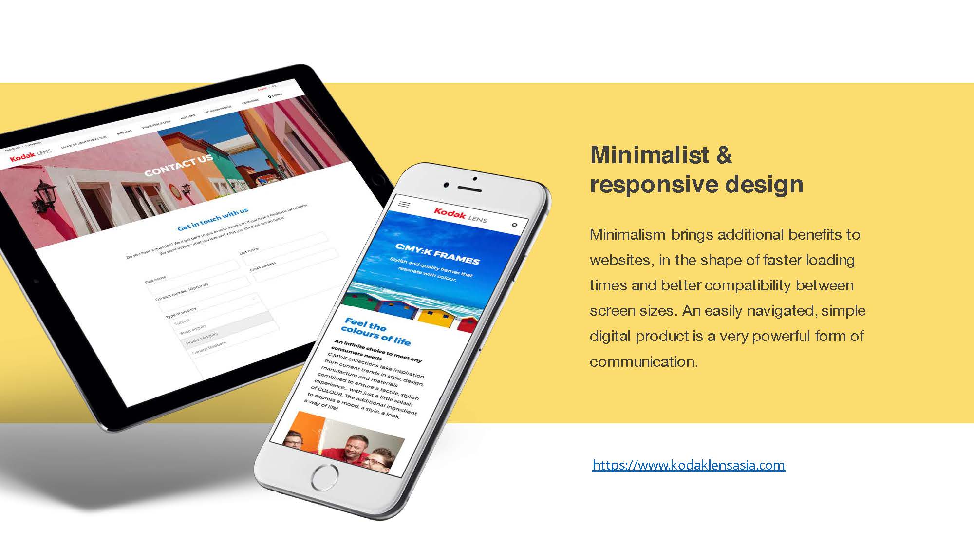 Kodak Lens Global Website Revamp – Jade Pang Design Studio